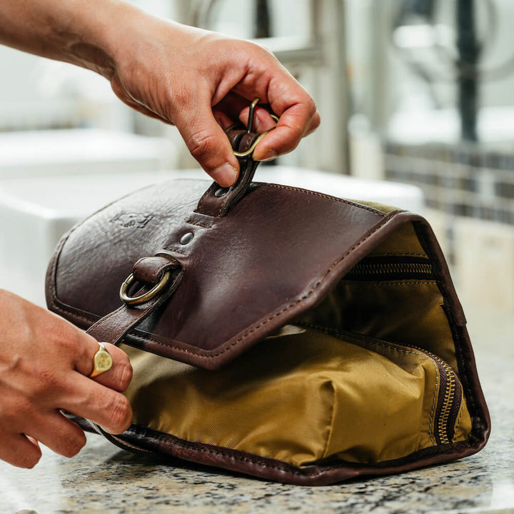 Premium Handcrafted Leather Toiletry Kit Bags | Mission Mercantile ...