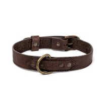 Campaign Leather Dog Collar for | Mission Mercantile Leather Goods